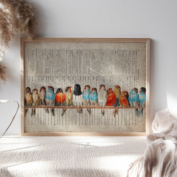Bird Dictionary Art - Etsy