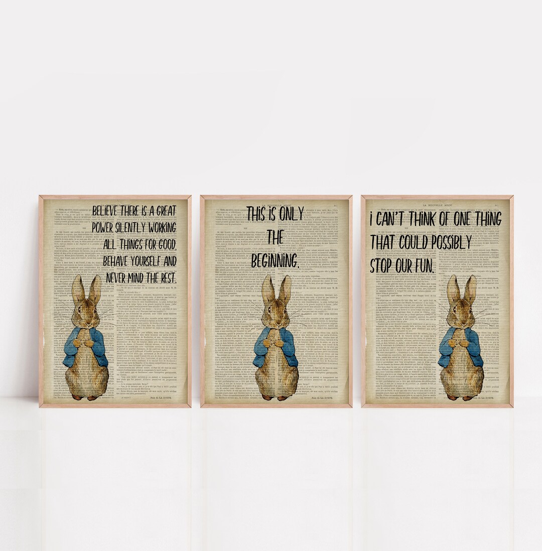 Beatrix Potter Peter Rabbit Quotes Vintage Dictionary Page - Etsy Canada