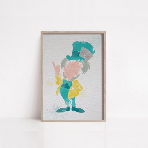 The Mad Hatter From Alice in Wonderland Watercolour Print | Etsy