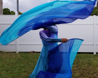 Holy Fire Blue/purple Silk Printed Worship Flags - Etsy