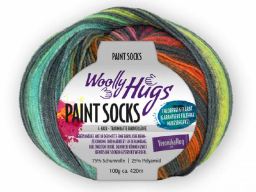GP: 189eur/kg Paint Socks by Woolly Hugs Color 203 - Etsy