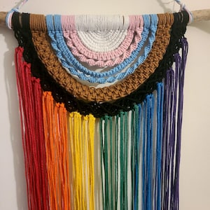 Progress Pride Driftwood Macrame Wall Hanging Lgbtq Art Handmade - Etsy
