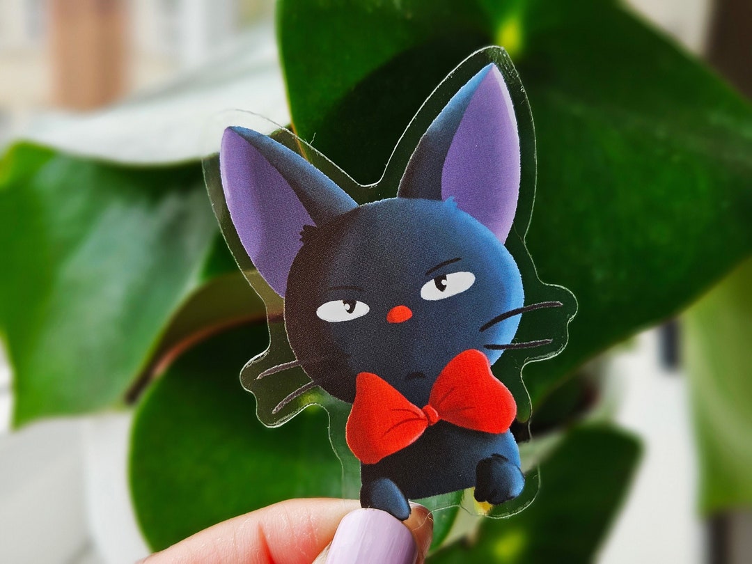 Stickers Anime Cat Cute Black Cat Stickers Jiji Cat Kawaii Stickers ...