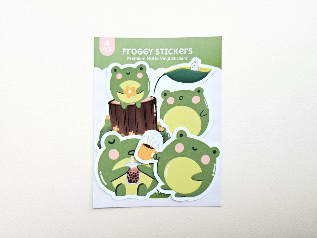 Cute Frogs Sticker Pack Cute Frog Stickers Laptop Stickers for Planners ...