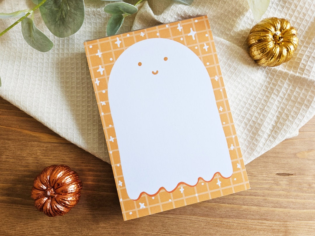 Notepads Autumn Halloween Ghost Memo Pads Spooky Notes Spooky - Etsy