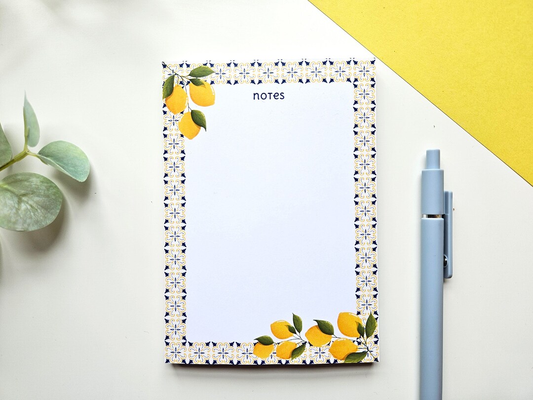 Lemon Notepads Summer Themed Stationery Desk Accessories Daily Planner ...