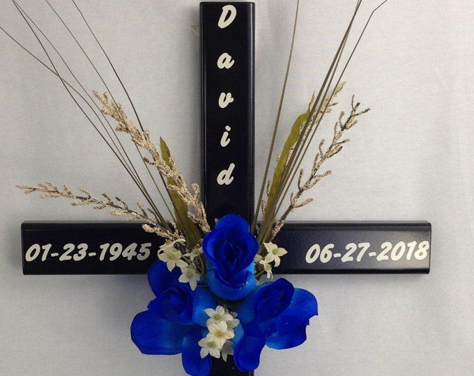 STEEL DISPLAY Model Personalized Roadside Cross// Cemetery Cross ...