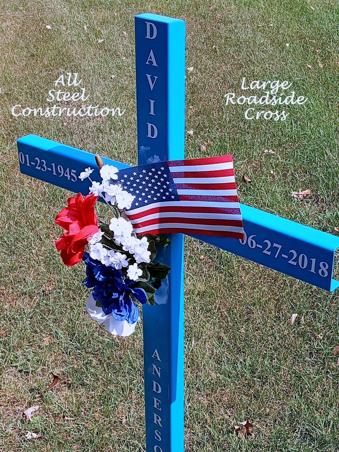 STEEL Roadside Cross 46 Inch// Military Cross// Military - Etsy