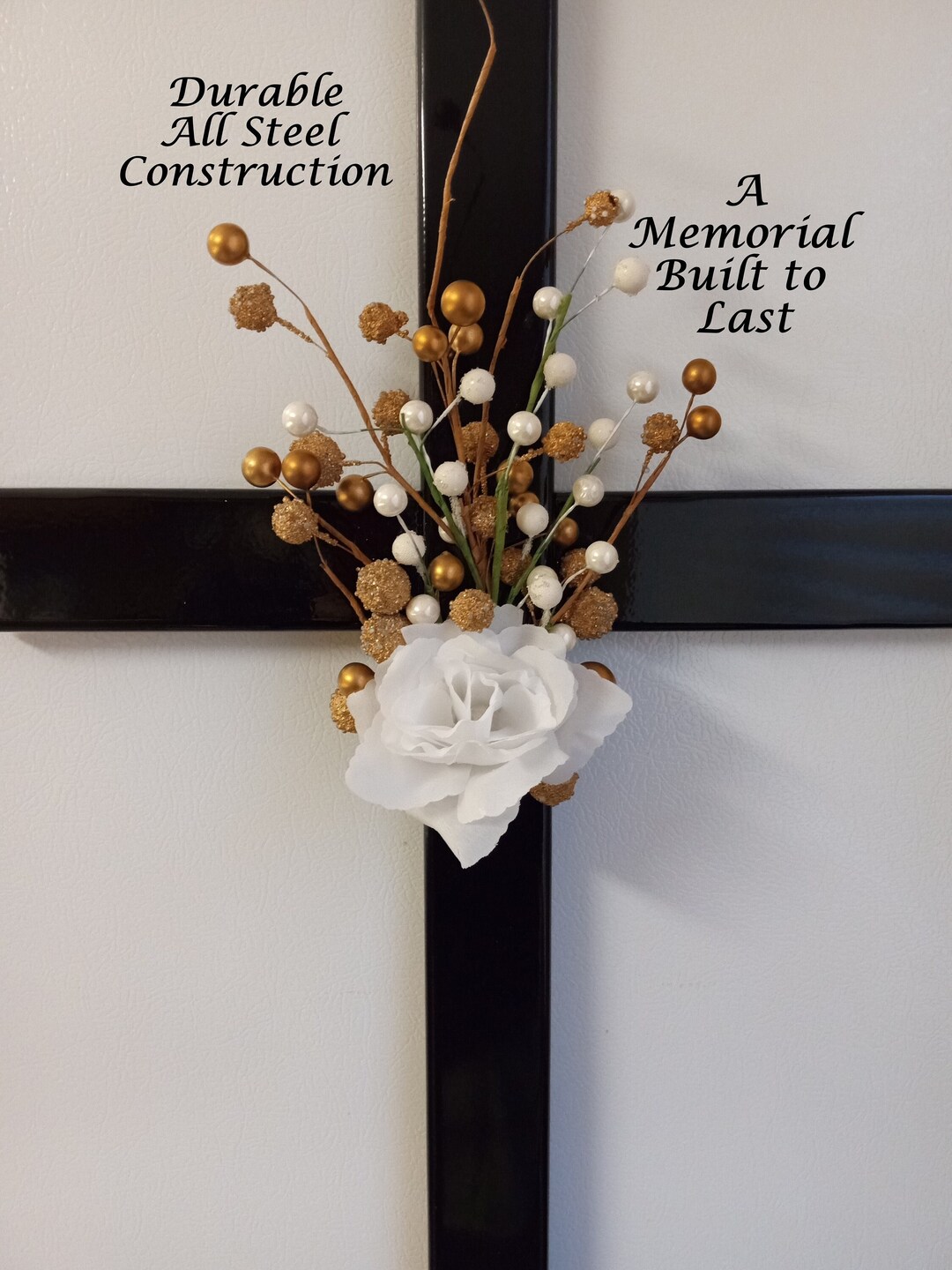 STEEL Personalized Cross// Cemetery Cross// Cross// Funeral Gift ...