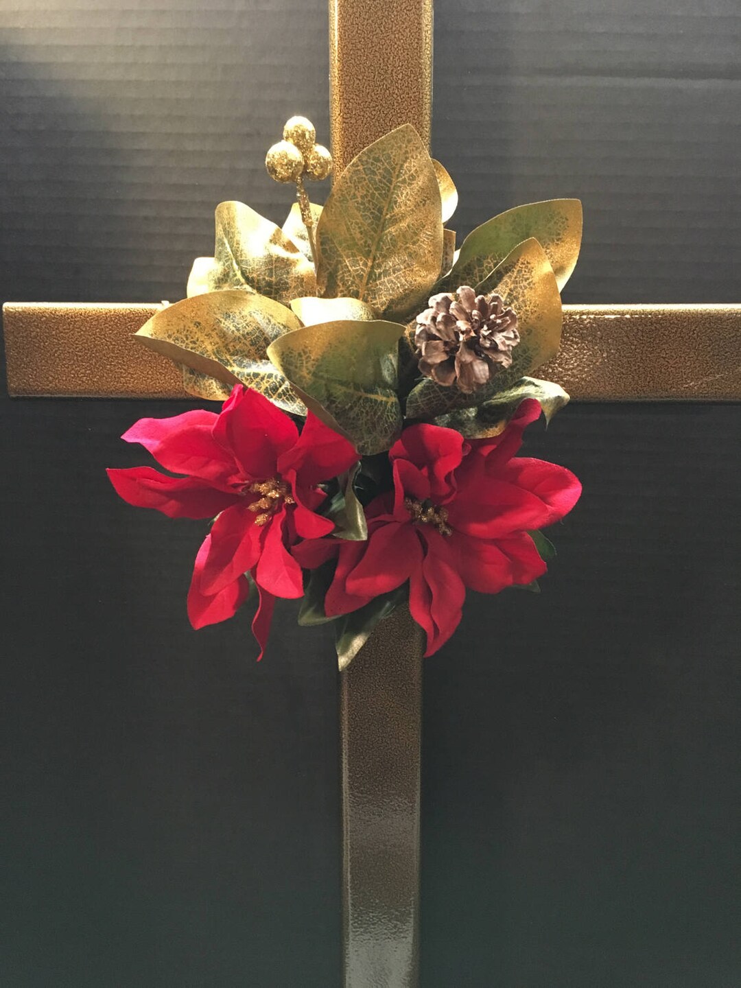 STEEL Memorial Cross, Grave Site Cross, Cemetery Cross, Holiday Cross ...