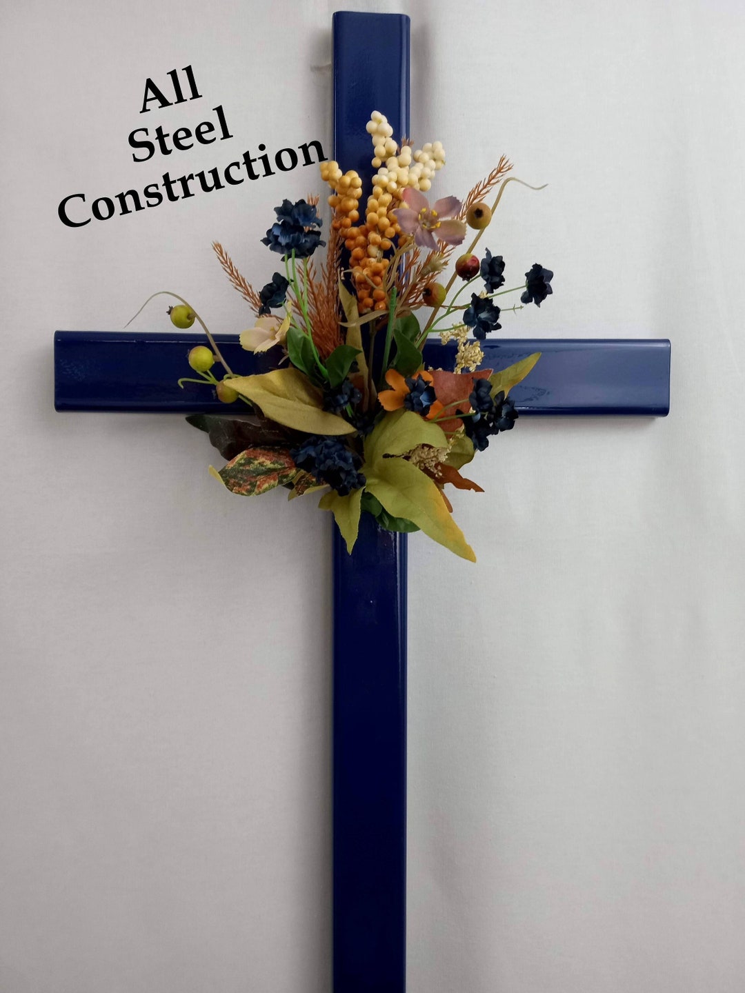 STEEL Memorial Cross// Funeral Cross// Cross// Grave Site Cross ...