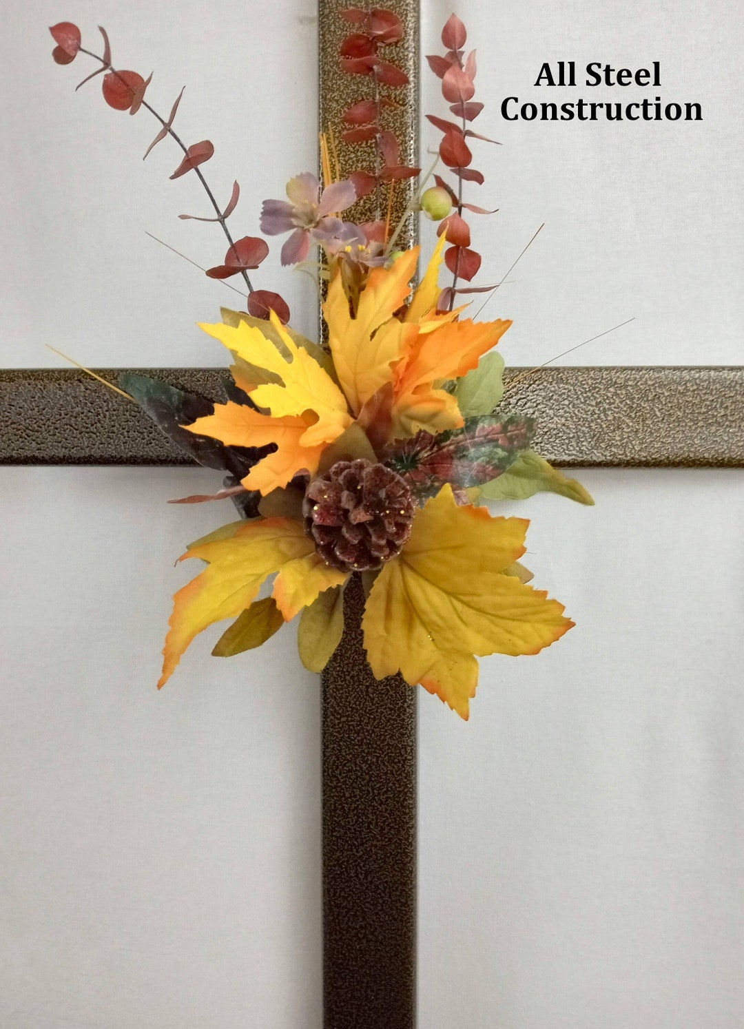 STEEL Personalized Memorial Cross// 30x14x5//memorial Cross// Graveside ...