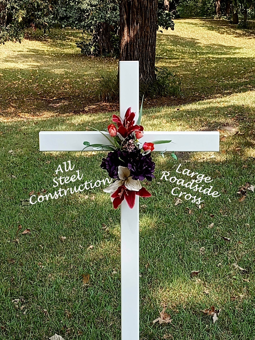 STEEL Roadside Cross//memorial Cross//metal Cross for Roadside ...