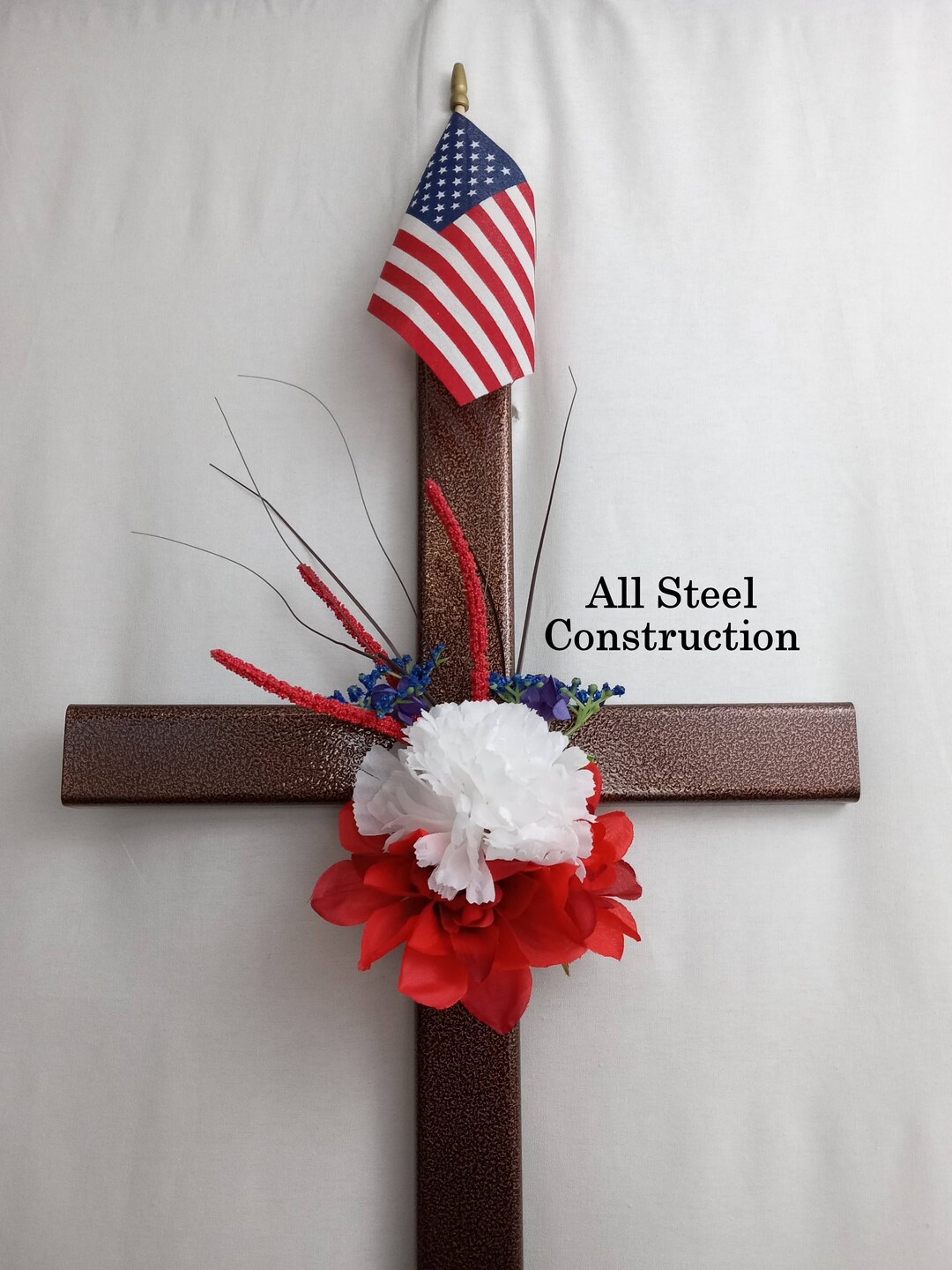 STEEL Roadside Memorial// Roadside Cross// Roadside Memorial// Grave ...