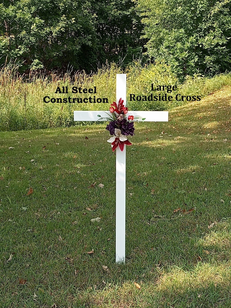 STEEL Roadside Cross//memorial Cross//metal Cross for Roadside ...