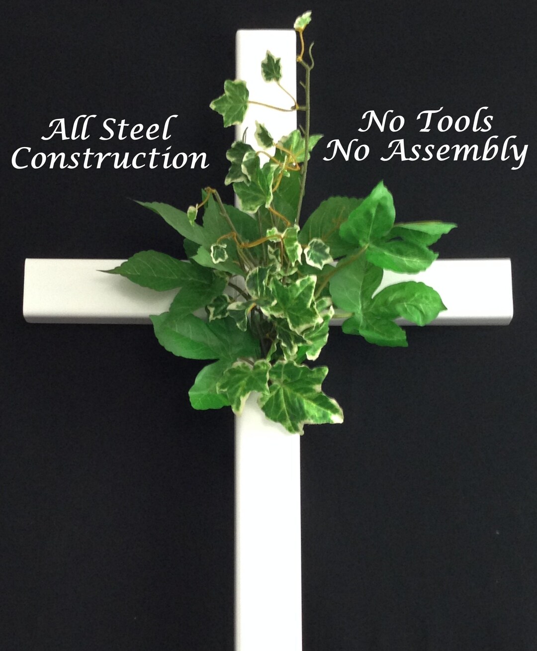 STEEL Memorial Cross Steel// Graveside Cross// Grave Site Cross ...
