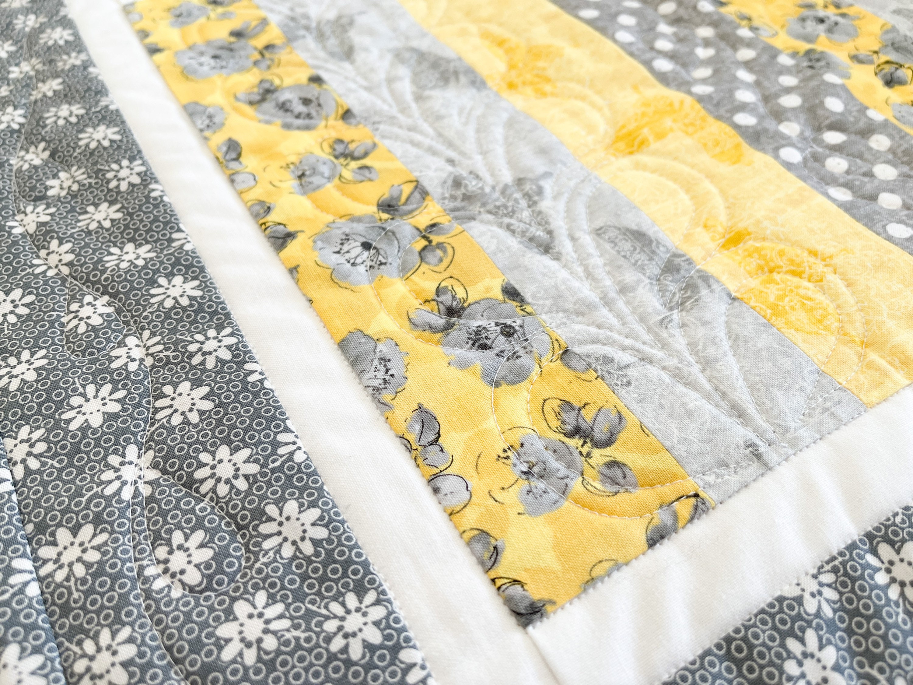 Quilted Table Runner Gray Modern Coffee Table Linens Neutral - Etsy