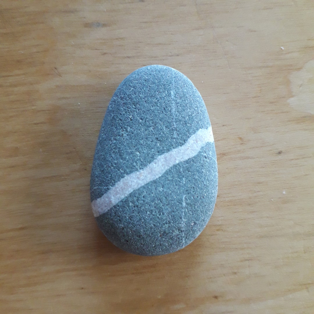 Rare English Wishing Stone From Seaham 4 Cm, Striped Wish Stone Palm ...