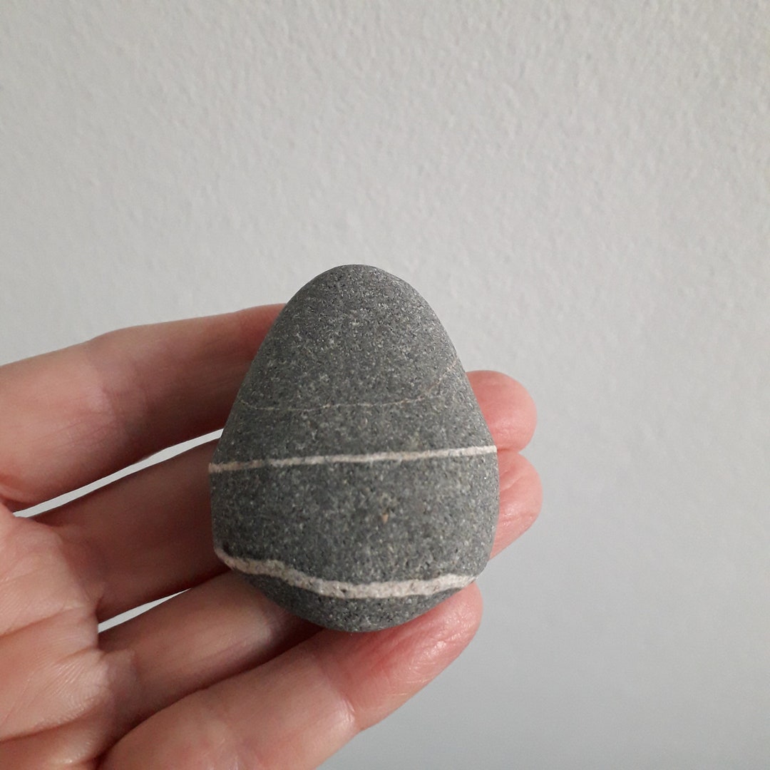 Large Wishing Stone From Seaham Beach Striped Pebble Rare - Etsy
