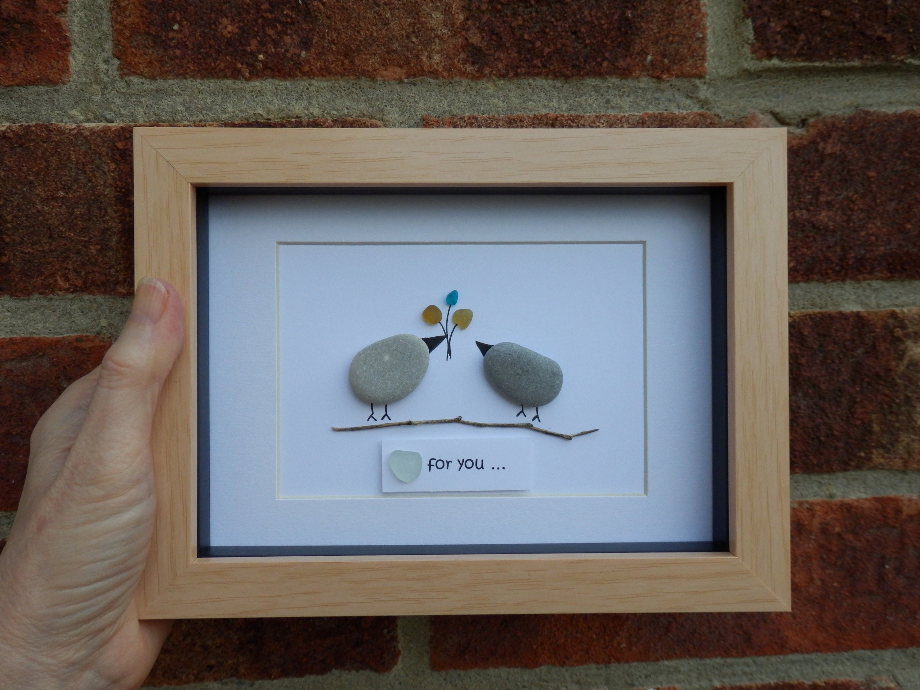 Pebble Art Friends Sea Glass And Pebble Art Beach Glass Art Etsy