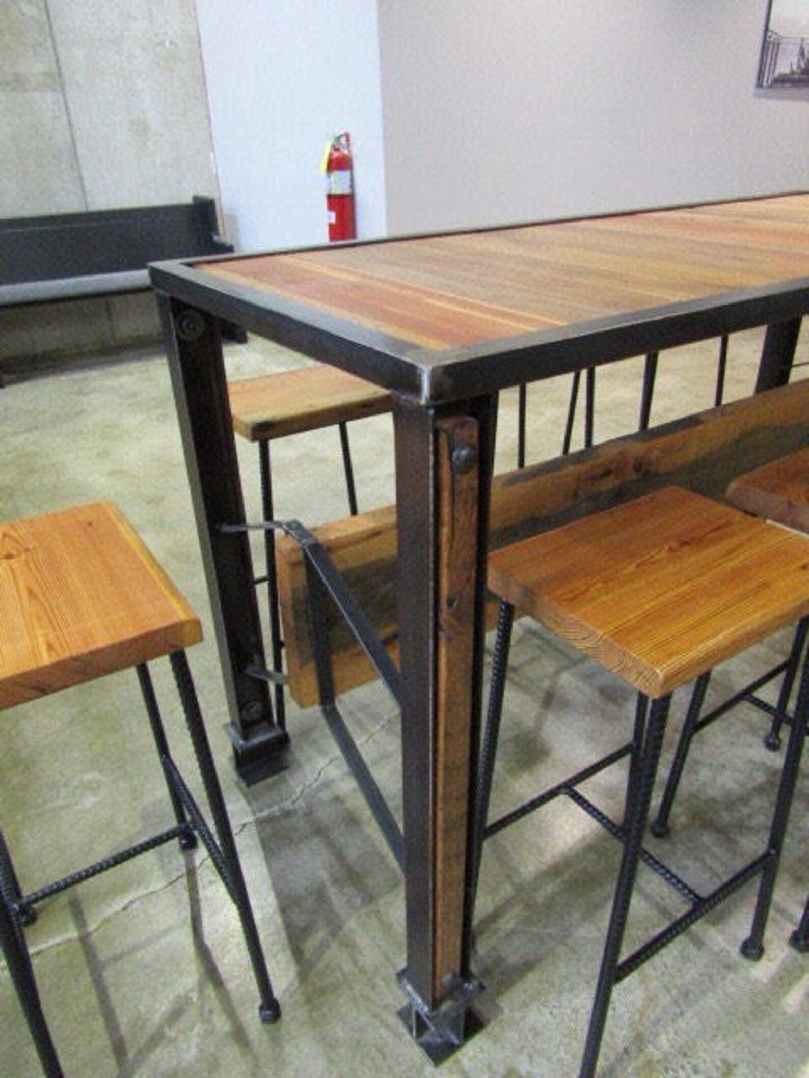 Reclaimed Wood Bar Height Table wood Bar Table Buffet Table - Etsy