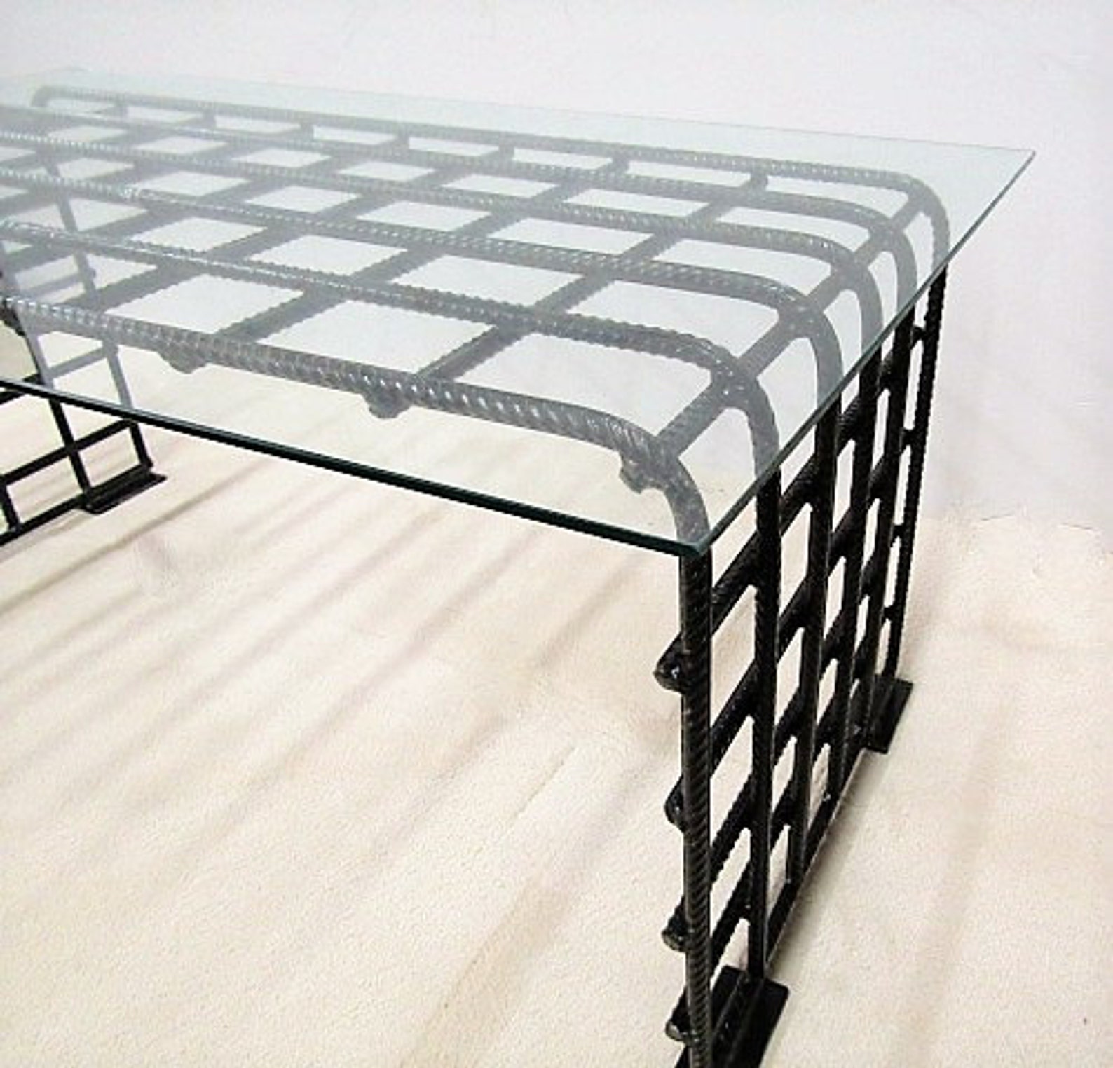 Rebar Coffee Table Glass Coffee Table Glass & Rebar Coffee - Etsy