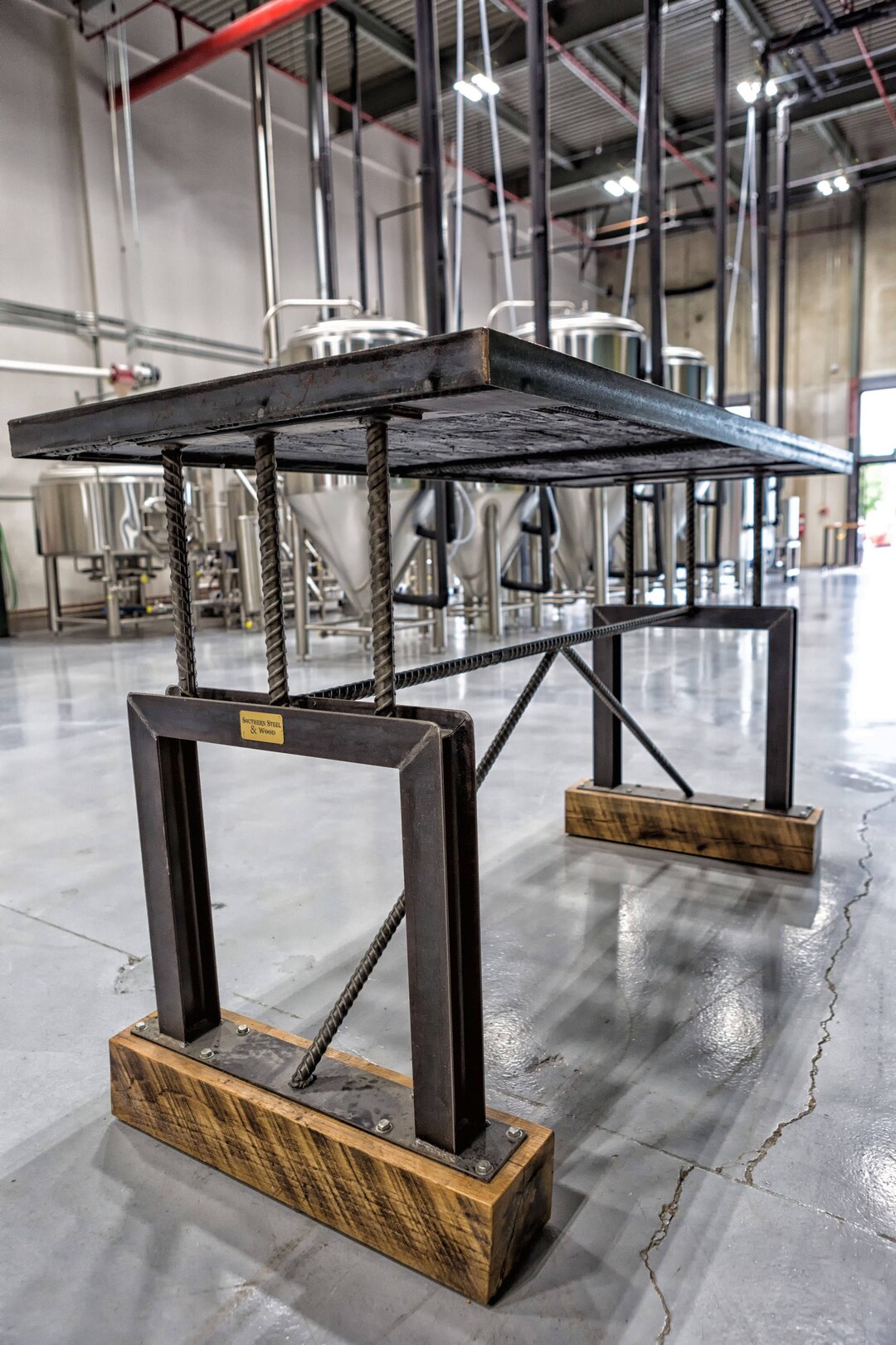 EPOXY TABLE| Industrial Furniture| Modern Bar Table| Rebar Steel Dining ...