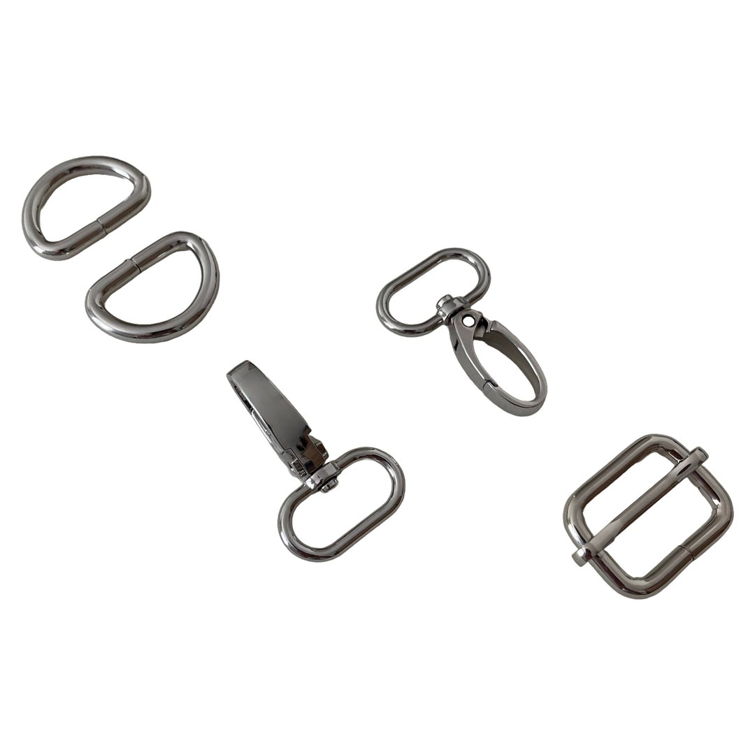 25 Mm 32 Mm Bag Strap Hardware Making Kit in Silver | 2 D Rings 2 ...