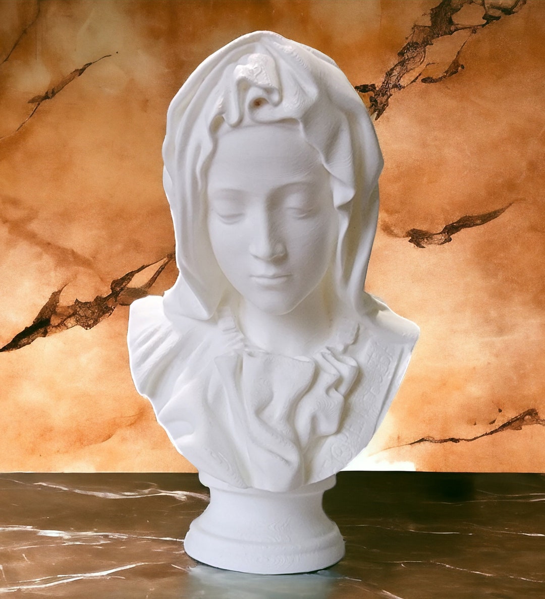Virgin Mary Bust From the Pieta - Etsy