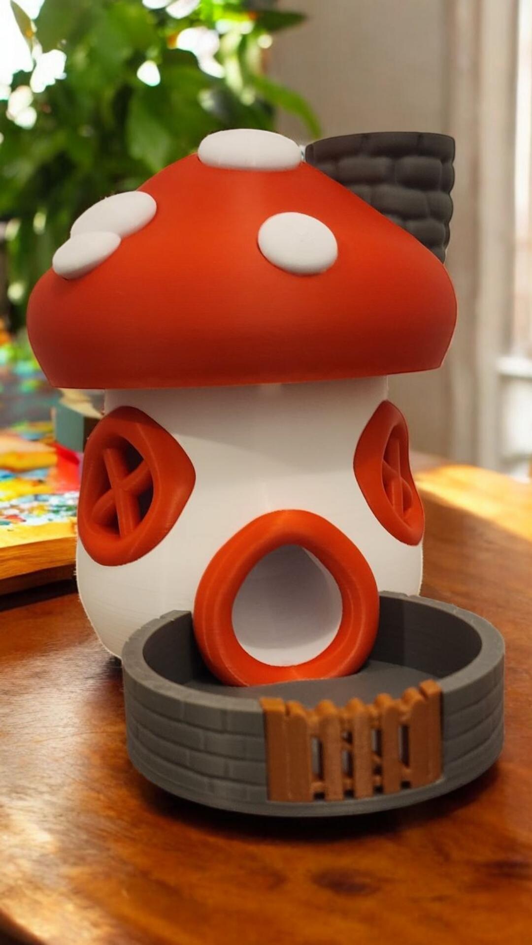 Whimsical Mushroom House Dice Tower – 3D Printed With Dice Storage - Etsy