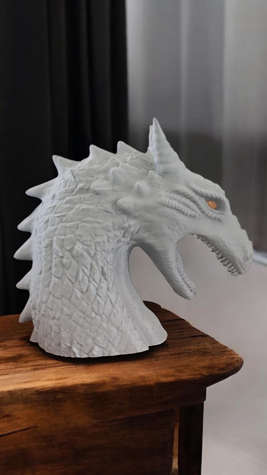 Light up Dragon Head 3d-printed - Etsy
