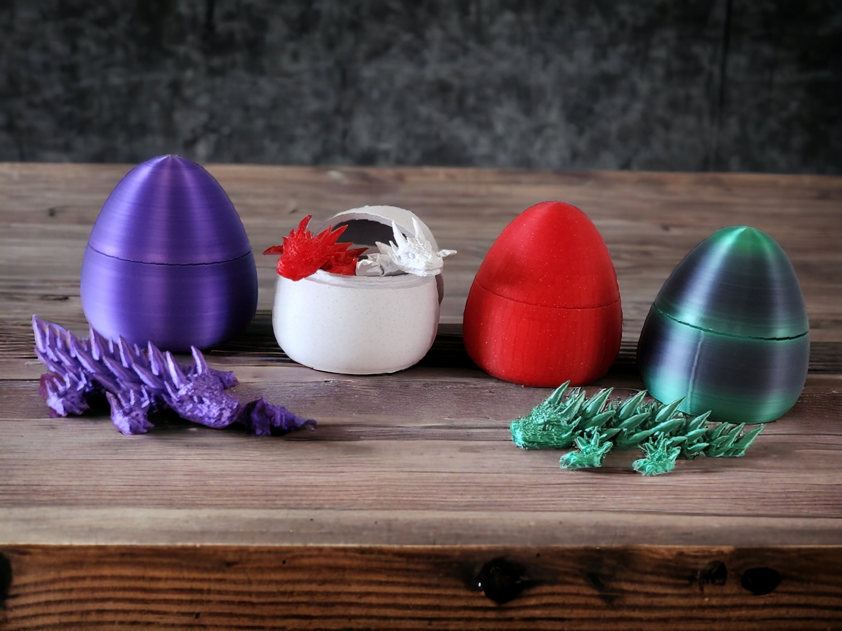 3d Printed Articulated Dragon, Screw Top Dragon Egg - Etsy