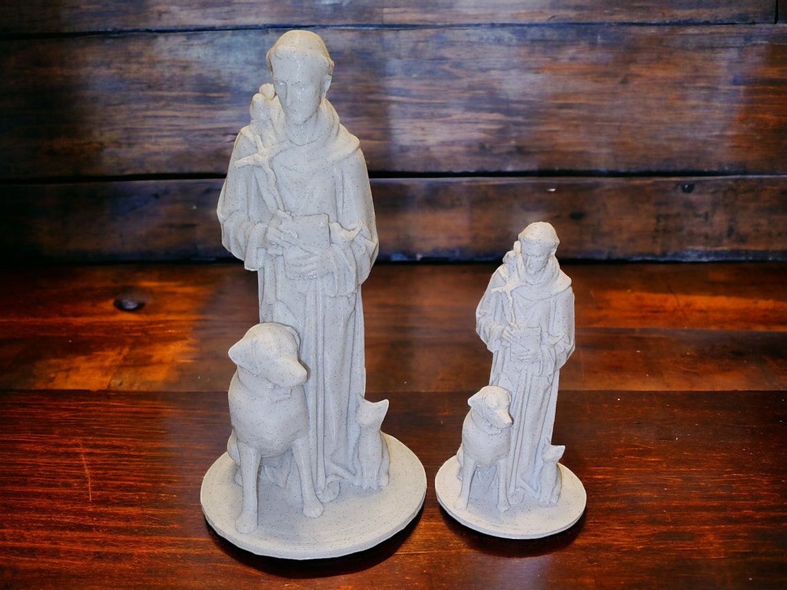 St Francis of Assisi 3d Printed Statue - Etsy