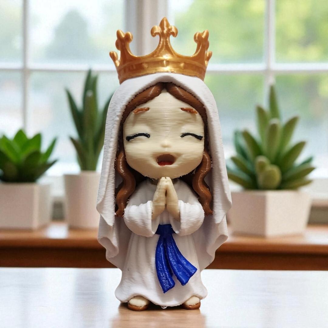 STL File – Chibi Our Lady of Lourdes (3.5 Inches Tall) - Etsy