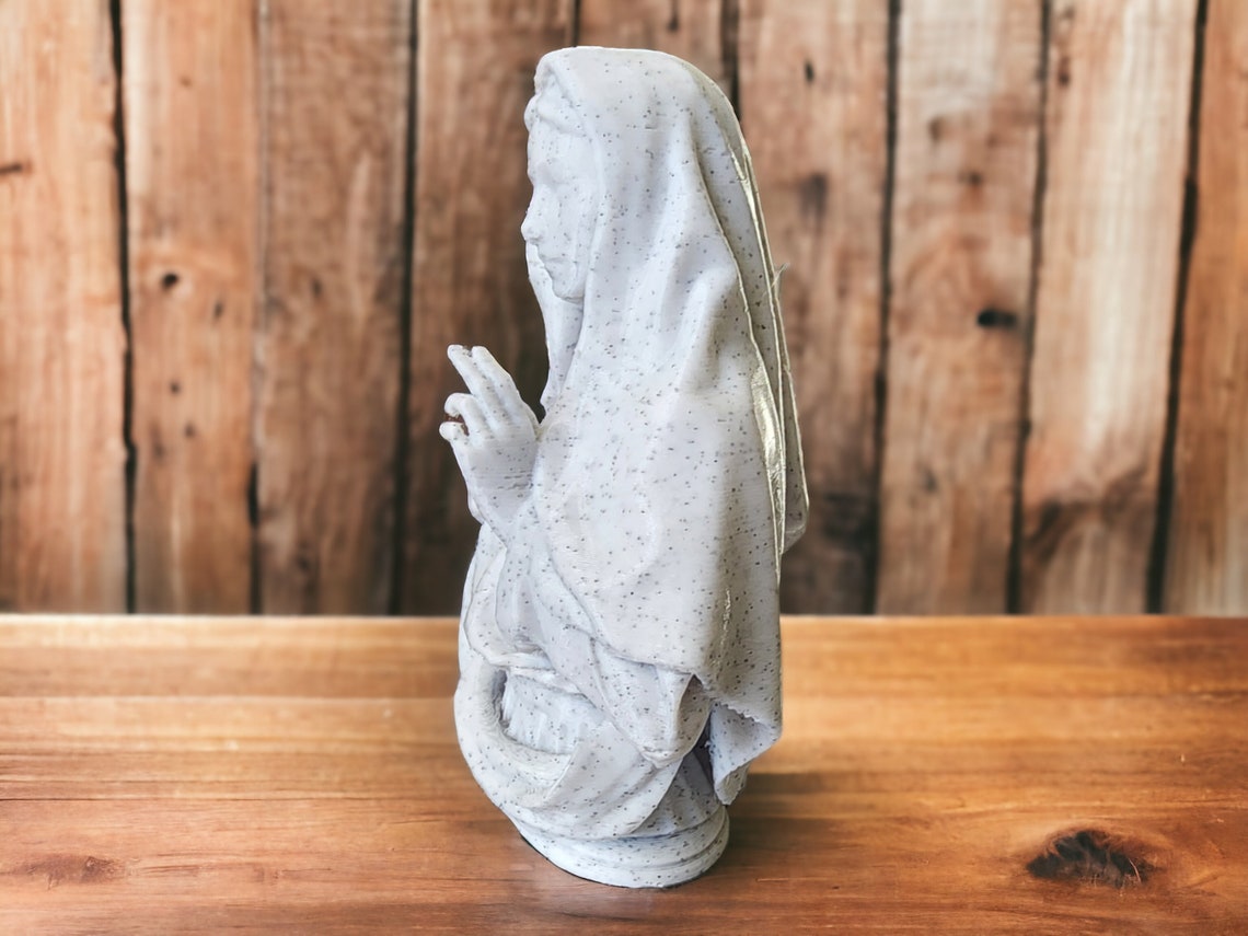 The Immaculate Heart of Mary Bust - Etsy