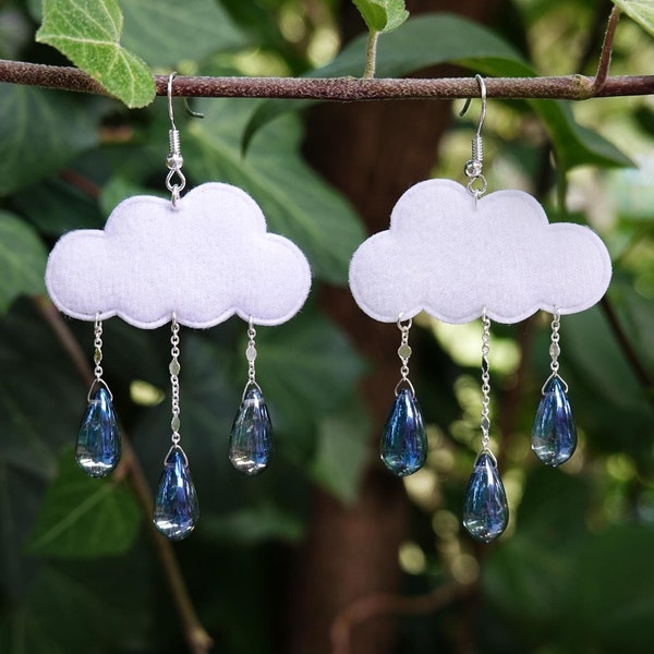 Rain Cloud Earrings - Etsy