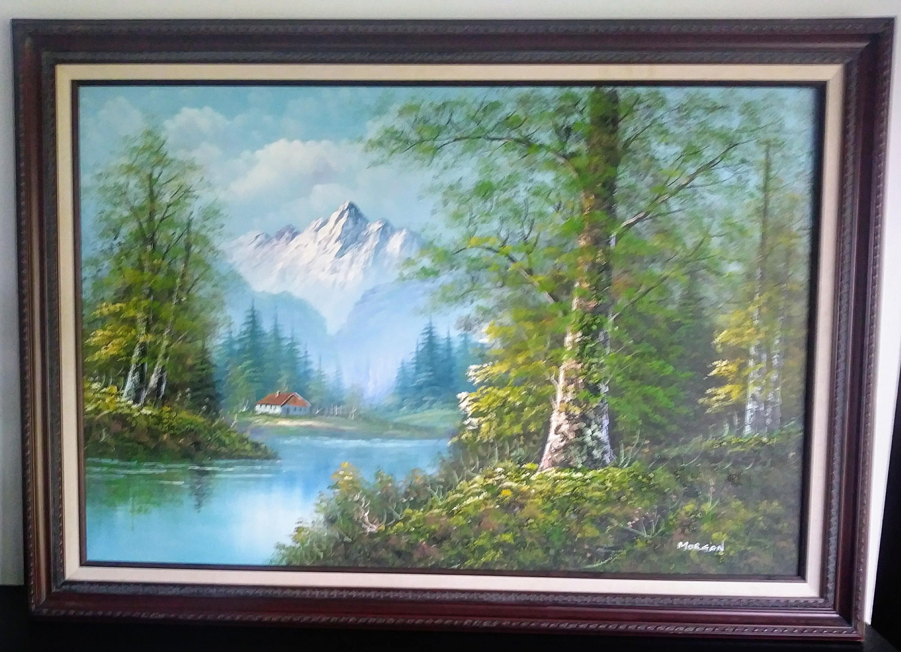 Art OIL On Canvas Painting MORGAN Signed Original Framed | Etsy