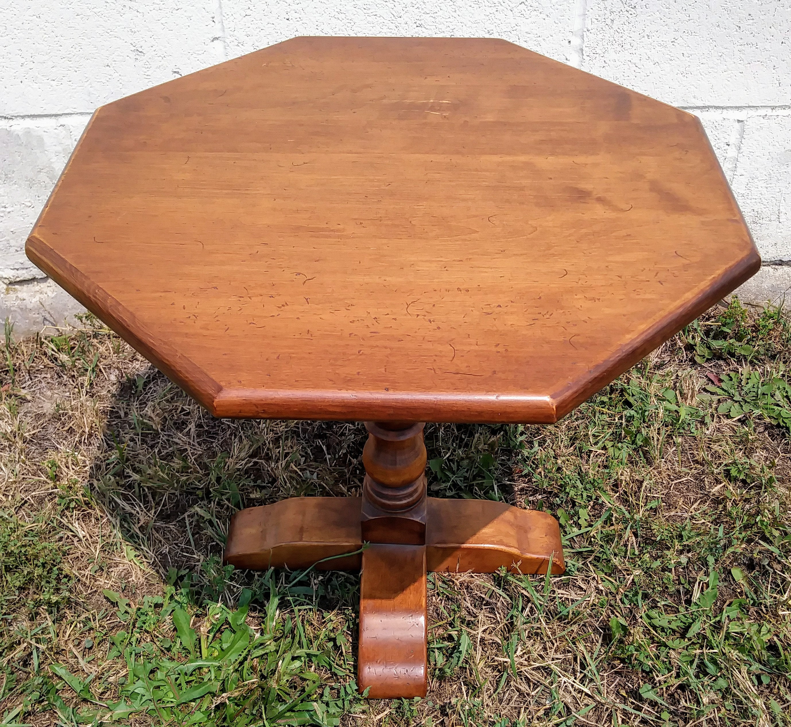 Vintage Mid Century Conant Ball Pedestal Hexagonal Side End Table - Etsy