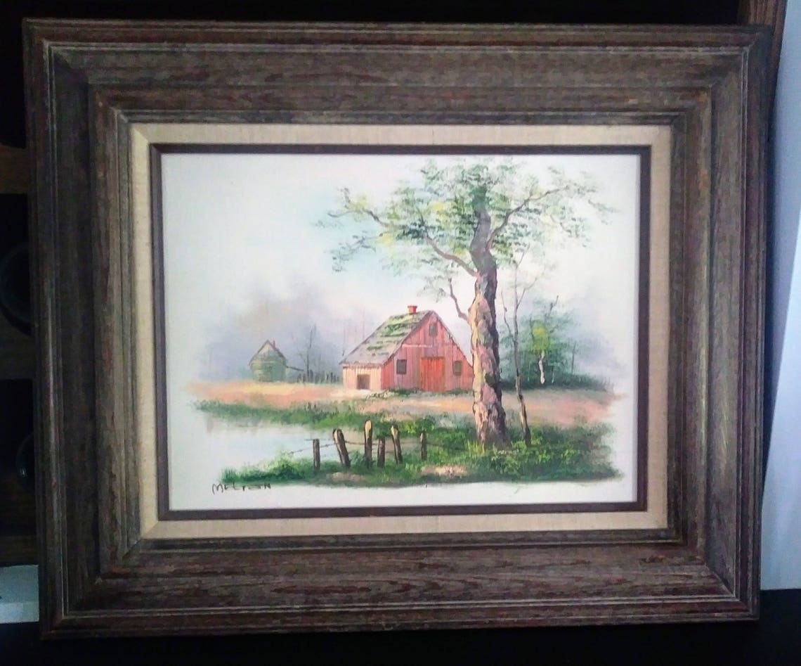 Melton Original Oil on Canvas Painting Mid Century - Etsy