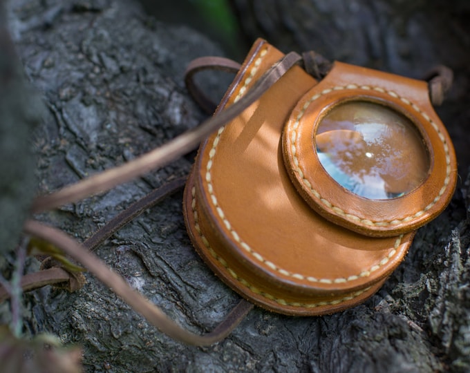 Explorer's Glass Magnifying Lens- Non Metal, Leather Wrapped Double ...