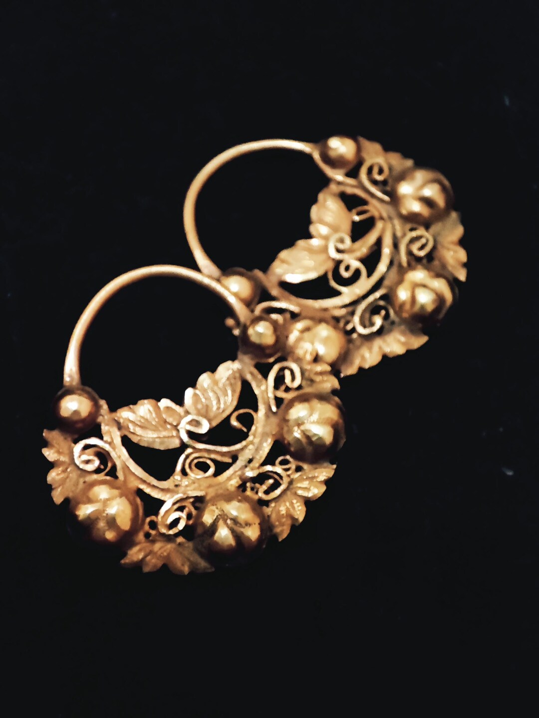 Antique Spanish Filipino Colonial Criolla Creole Gold Earrings 14karat ...