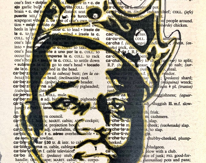 Notorious BIG on Upcycled Dictionary Paper//biggie Art//brooklyn Art ...