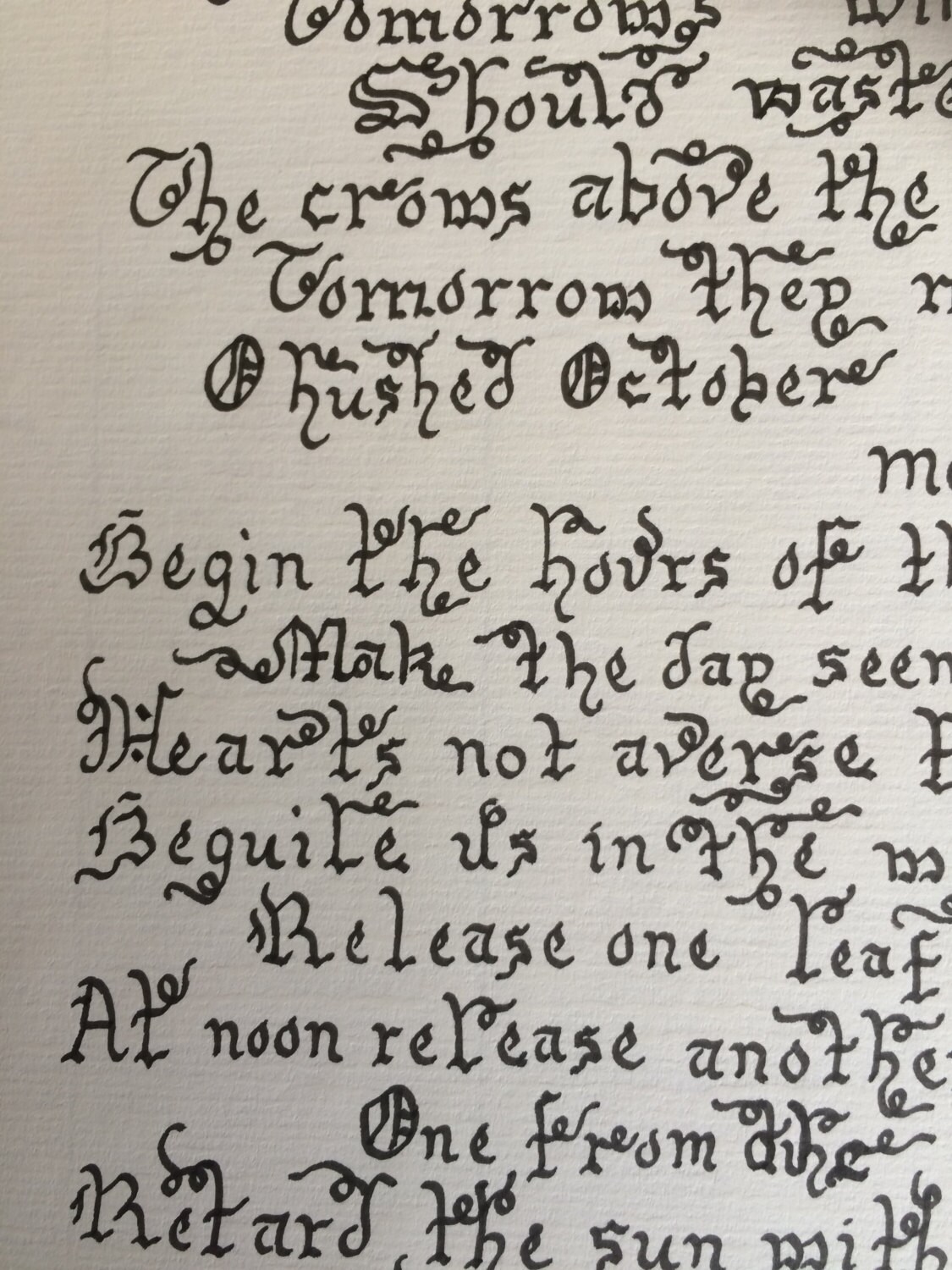 OCTOBER by Robert Frost//calligraphy//poem/ Seasonal/love - Etsy Canada