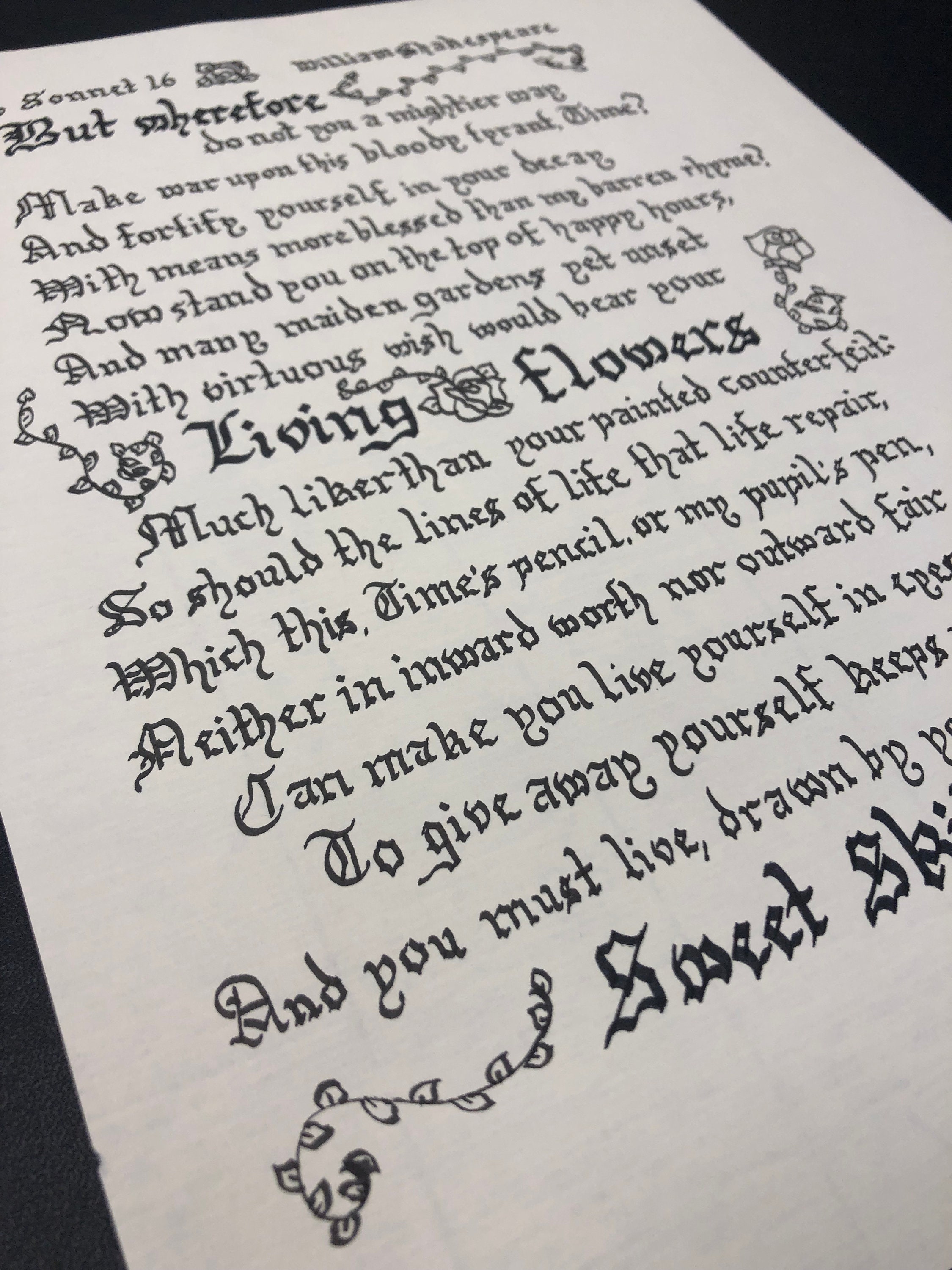 Shakespeare Writing Font