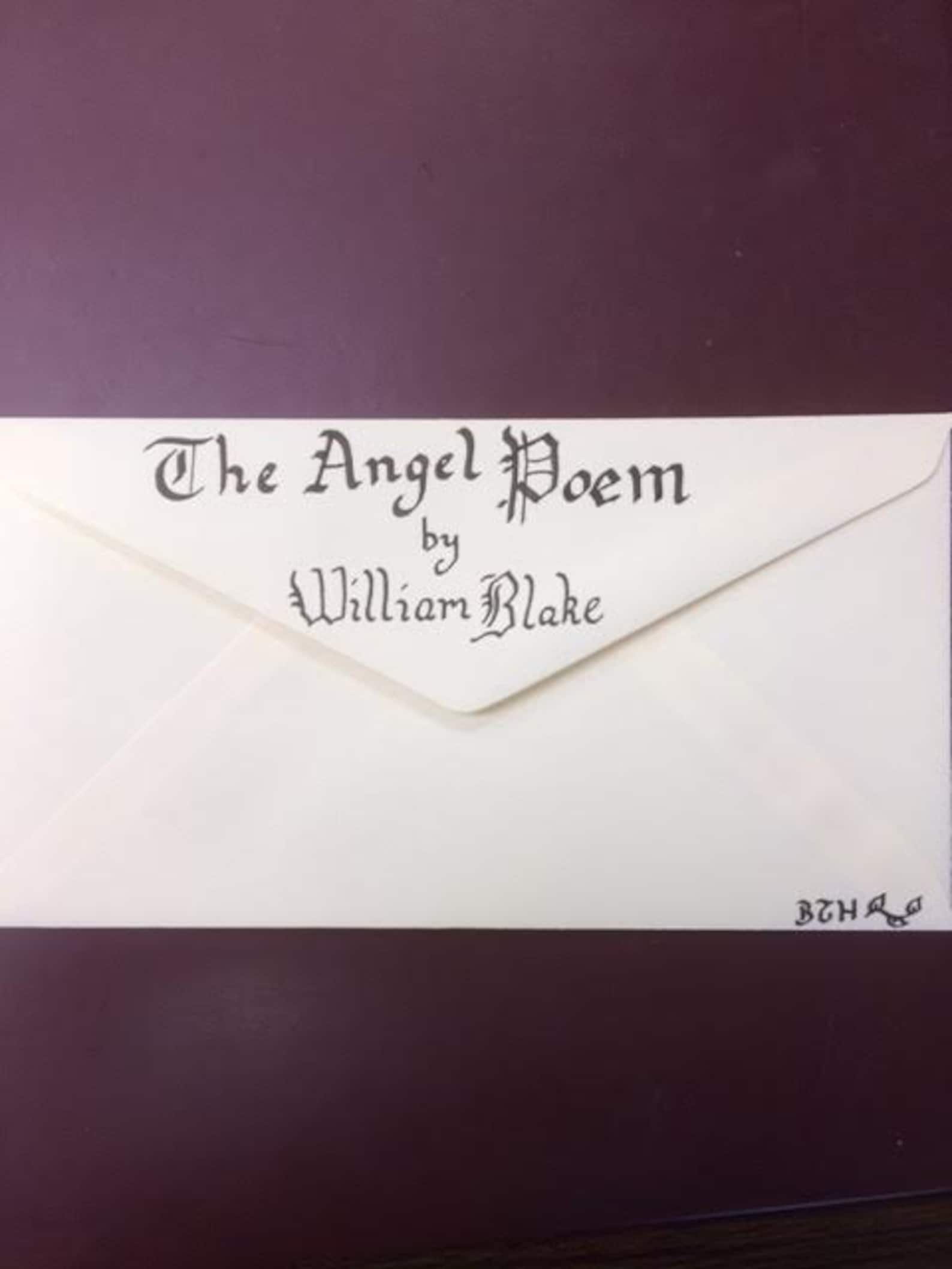 Handwritten Calligraphy: William Blake 'angel Poem' Love Letter - Etsy
