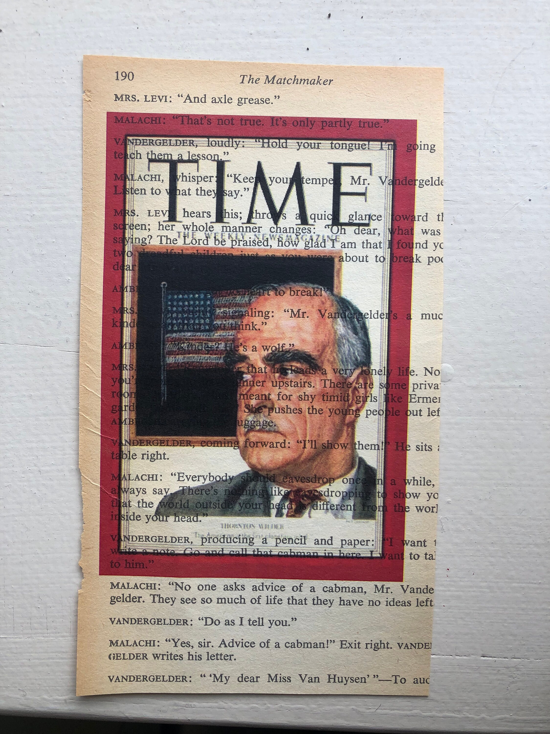 Vintage Print Thornton Wilder//time Magazine Cartoon//upcycled on Pages ...