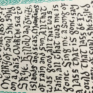 Skye Boat Song Lyrics//outlander Theme//handwritten// Bear Mccreary ...