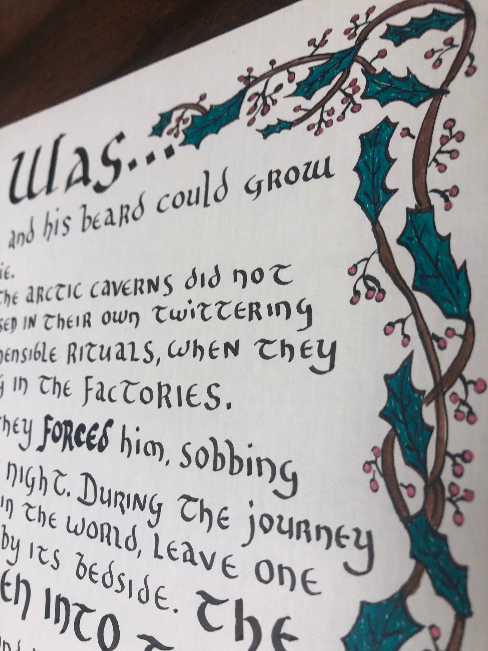 Nicholas Was.../neil Gaiman Short Story Art/celtic Calligraphy - Etsy