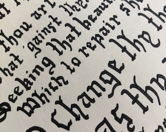 Sonnet XVI 16 by William Shakespeare//handwritten | Etsy