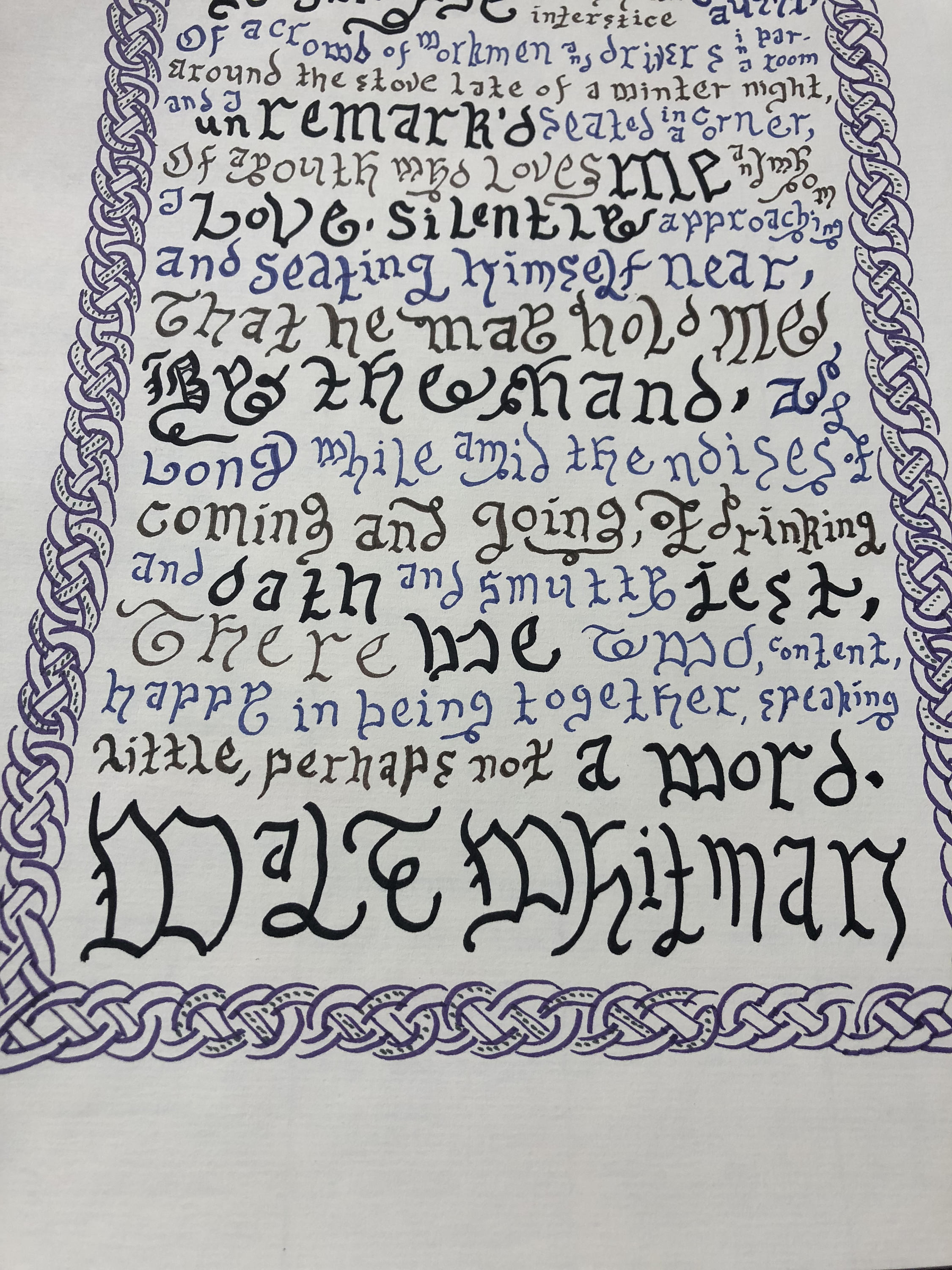 A Glimpse by Walt Whitman Handmade Word Art | Etsy